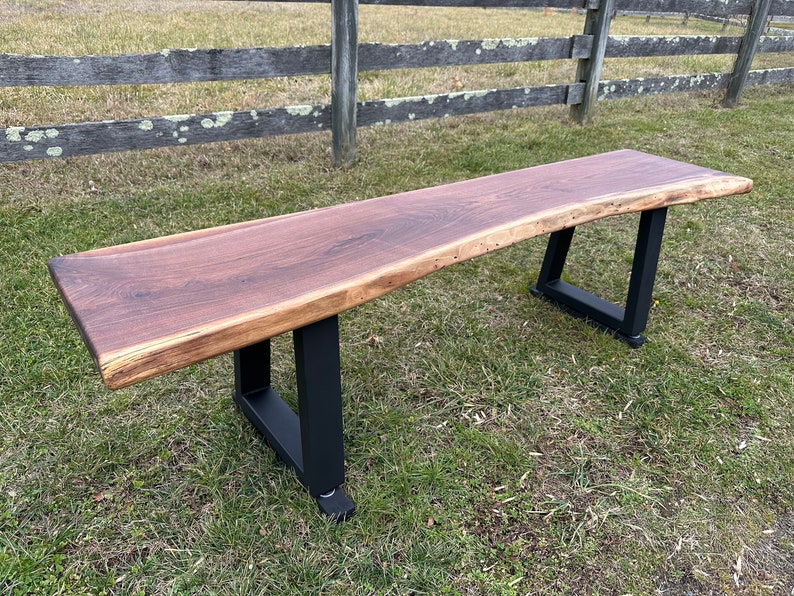 Live Edge Bench - Etsy