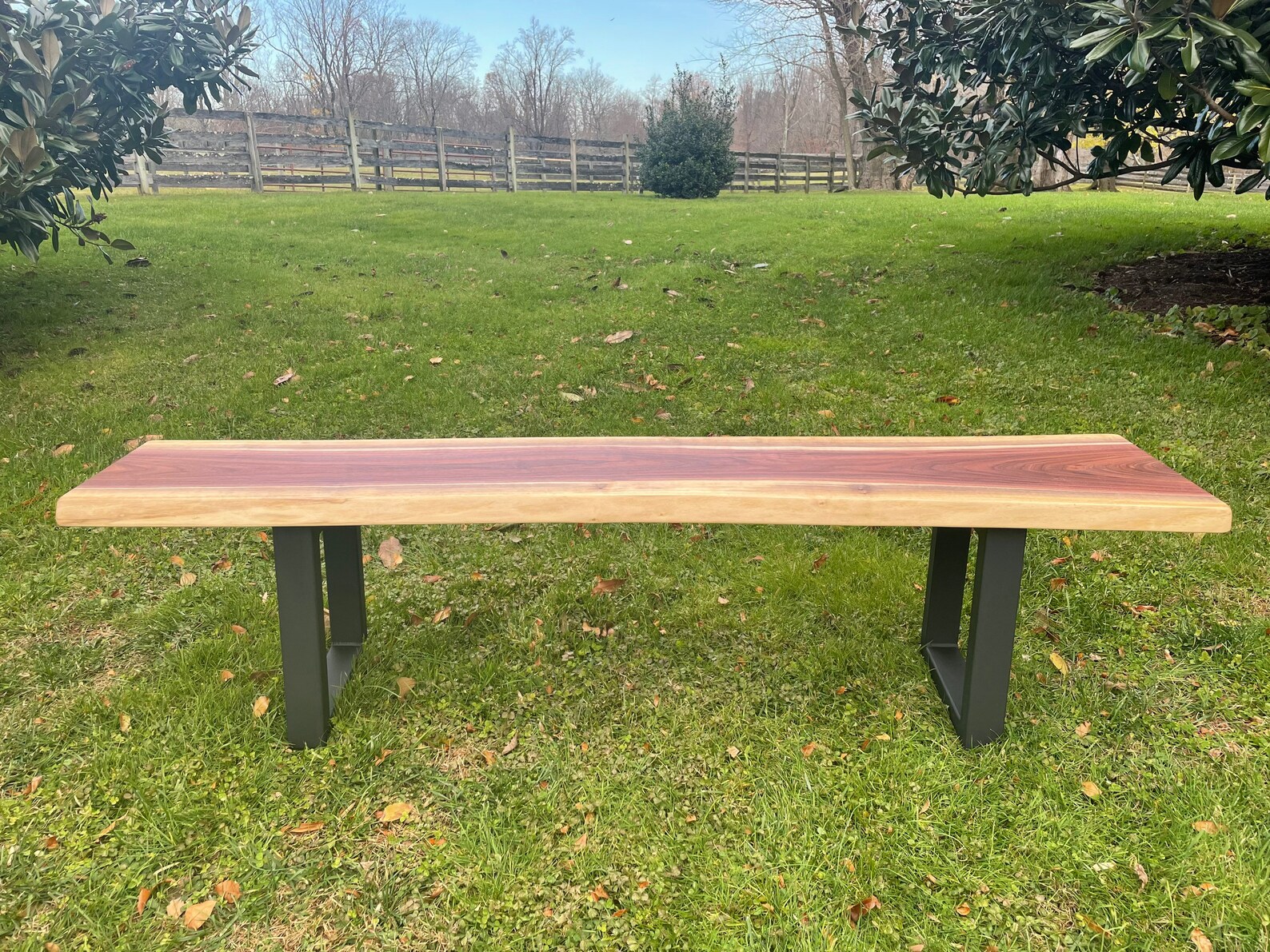 Live Edge Bench - Etsy