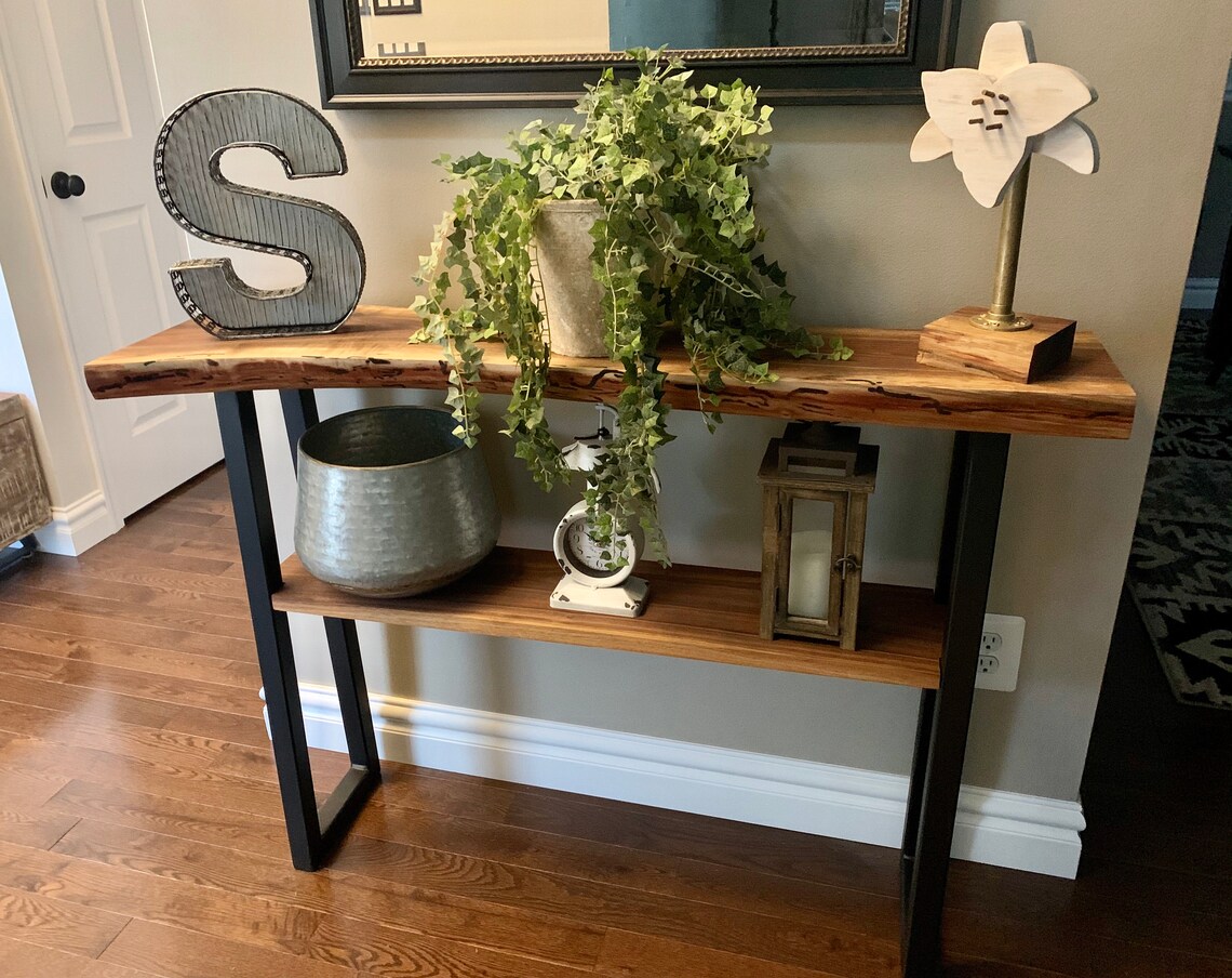 Live Edge Table for Sofa/console/entryway - Etsy