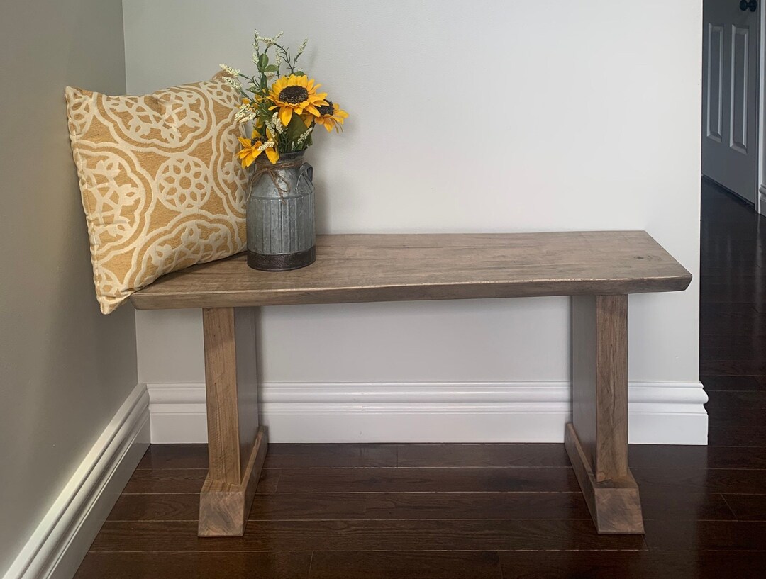 Live Edge Bench - Ambrosia Maple - Etsy