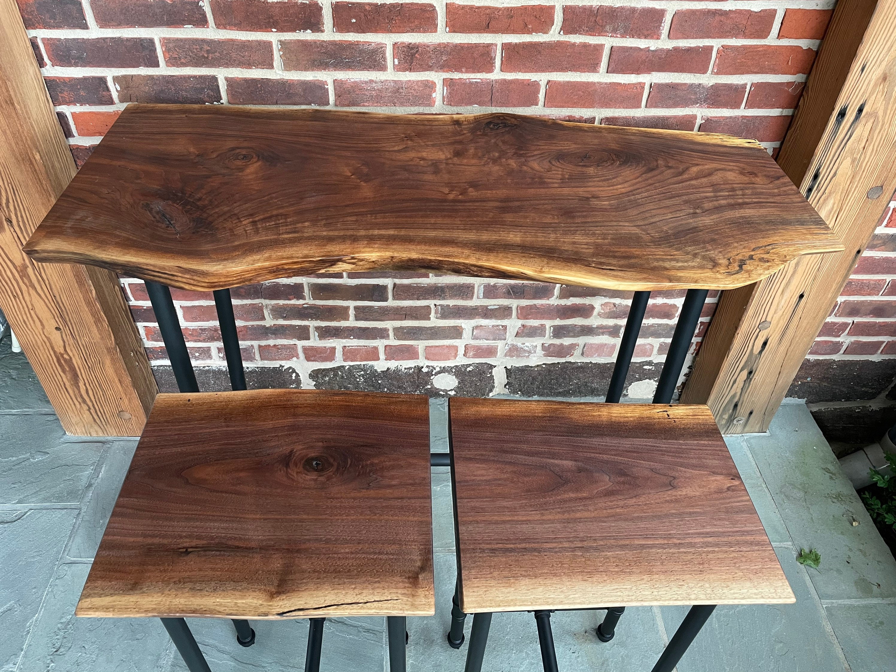 Live Edge Stools Black Walnut - Etsy