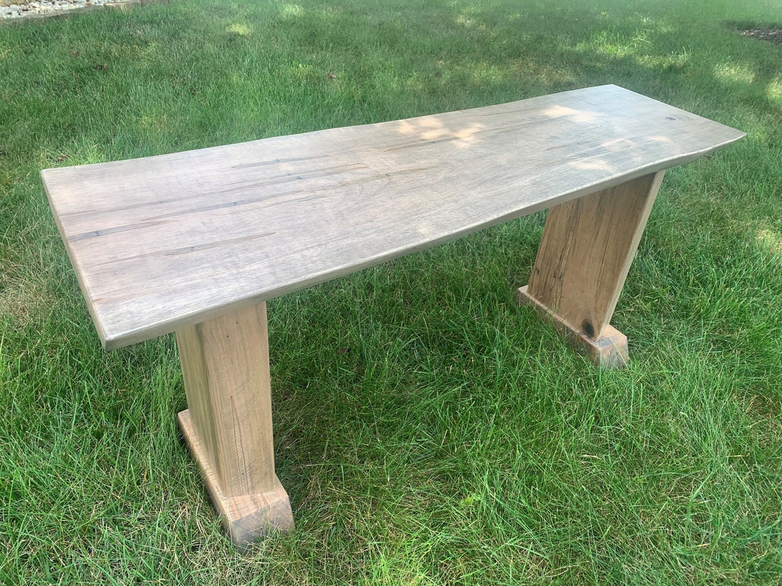 Live Edge Bench - Ambrosia Maple - Etsy