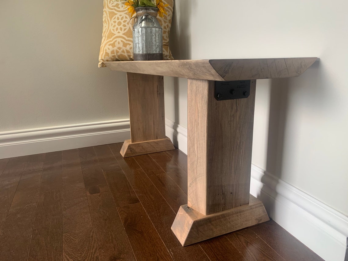 Live Edge Bench - Ambrosia Maple - Etsy