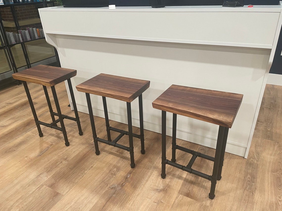 Live Edge Stools Black Walnut - Etsy