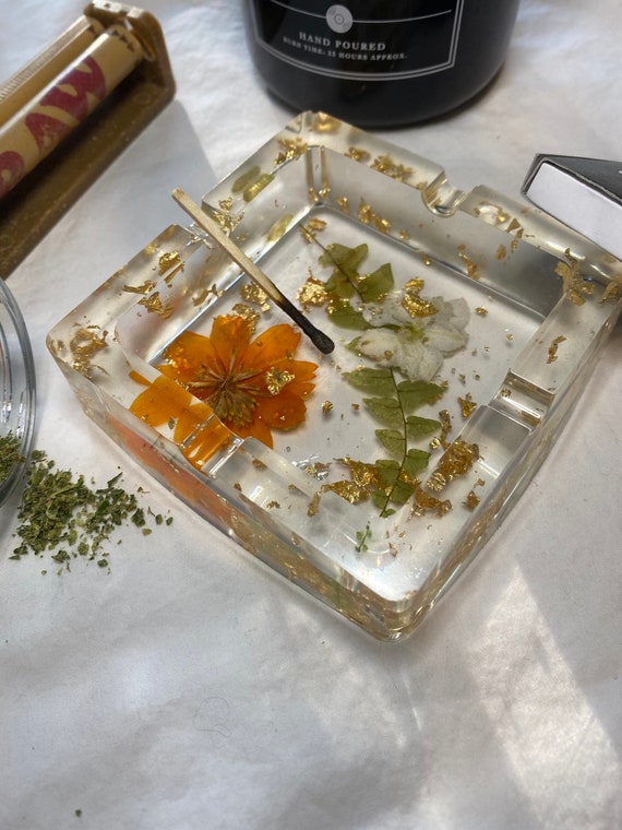 Decorative Trays Home & Living Pressed flower ashtray Home Décor etna ...