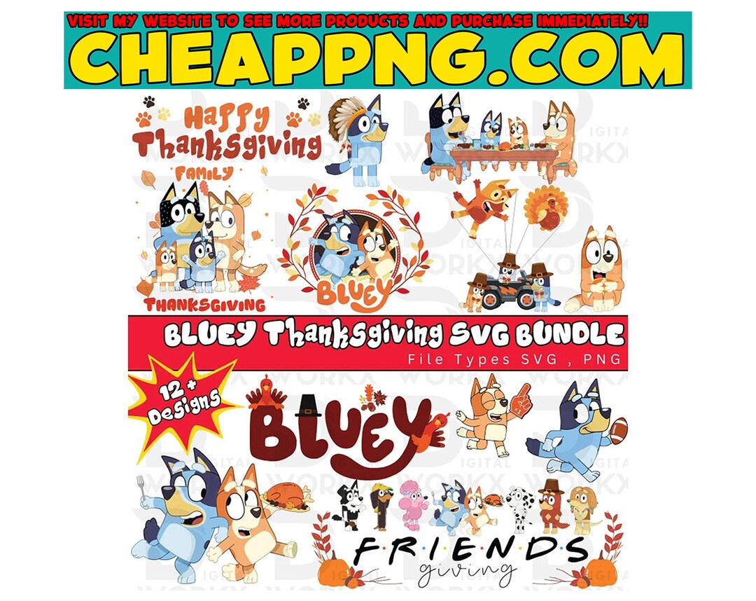 Bluey SVG Bundle, Bluey Cut Files for Cricut, Bluey Svg Clipart, Bluey ...