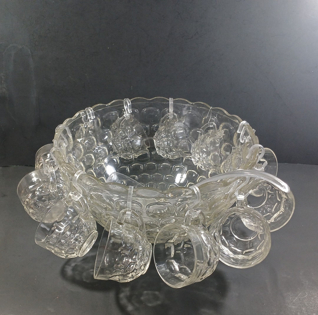 Federal Glass Jubilee Punch Bowl Set - Etsy