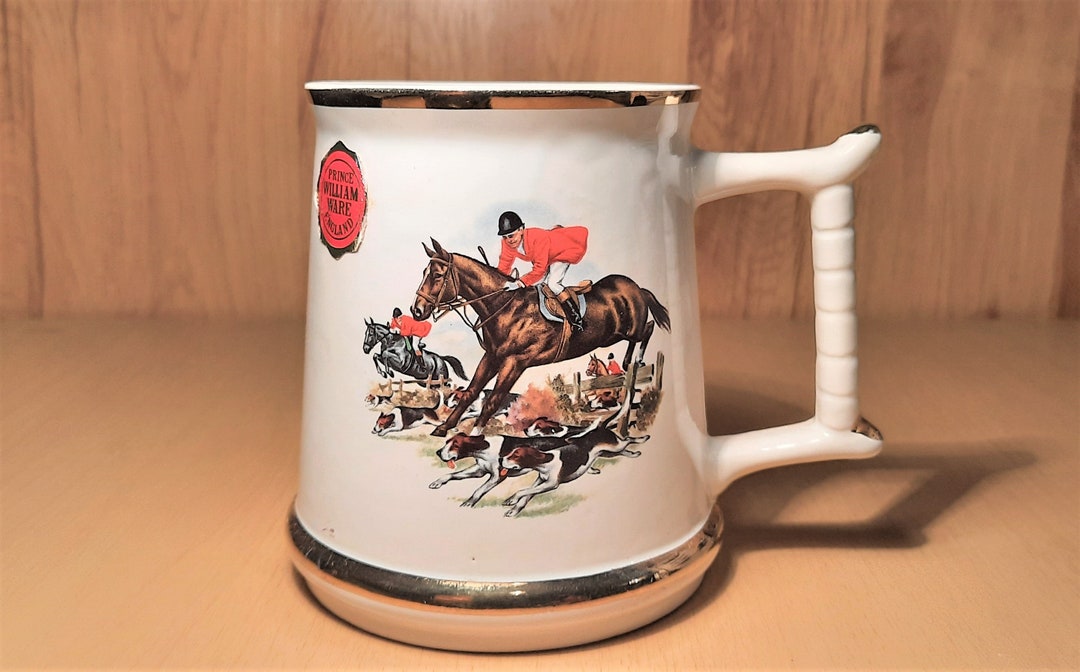 Fox Hunt- Prince William Ware 22k Gold Gilded Mug - Etsy