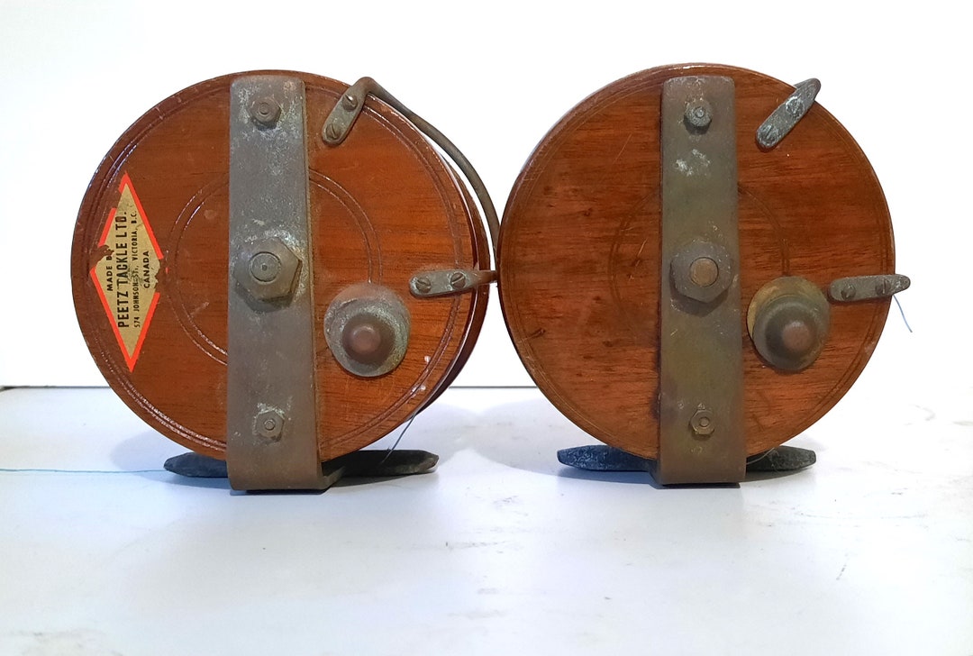 2 Peetz 4 Mahogany Wood Fishing Reels - Etsy
