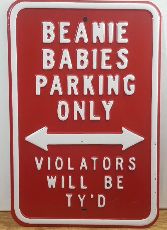 Wall Décor Home & Living Metal Beanie Babies Parking Sign etna.com.pe