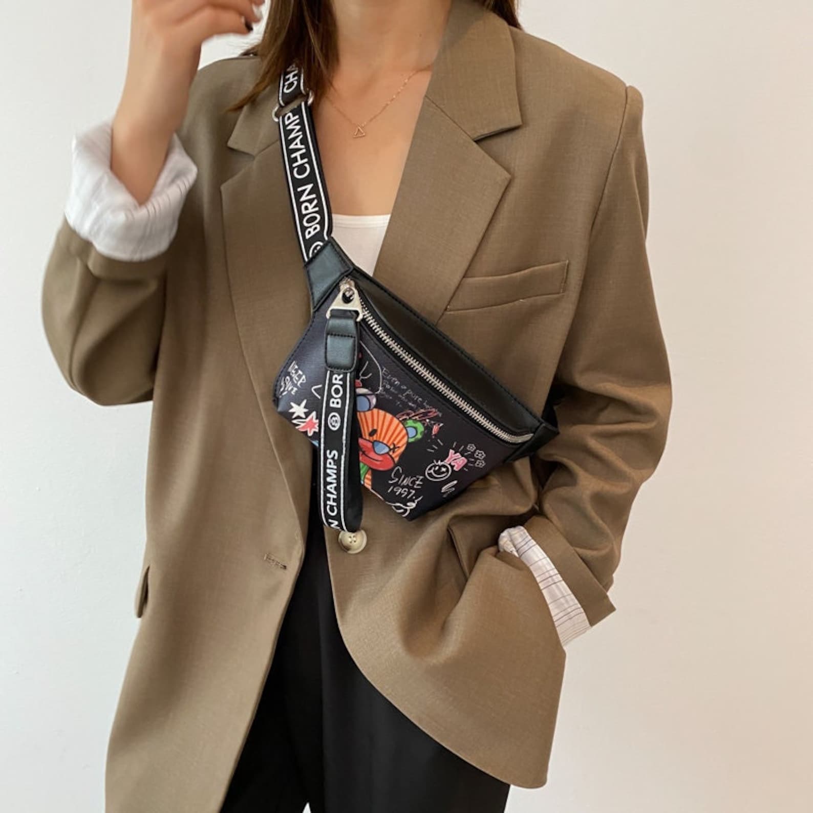 Designer Women's Leather Bum Bag, Crossbody Pouch Purse. - Etsy