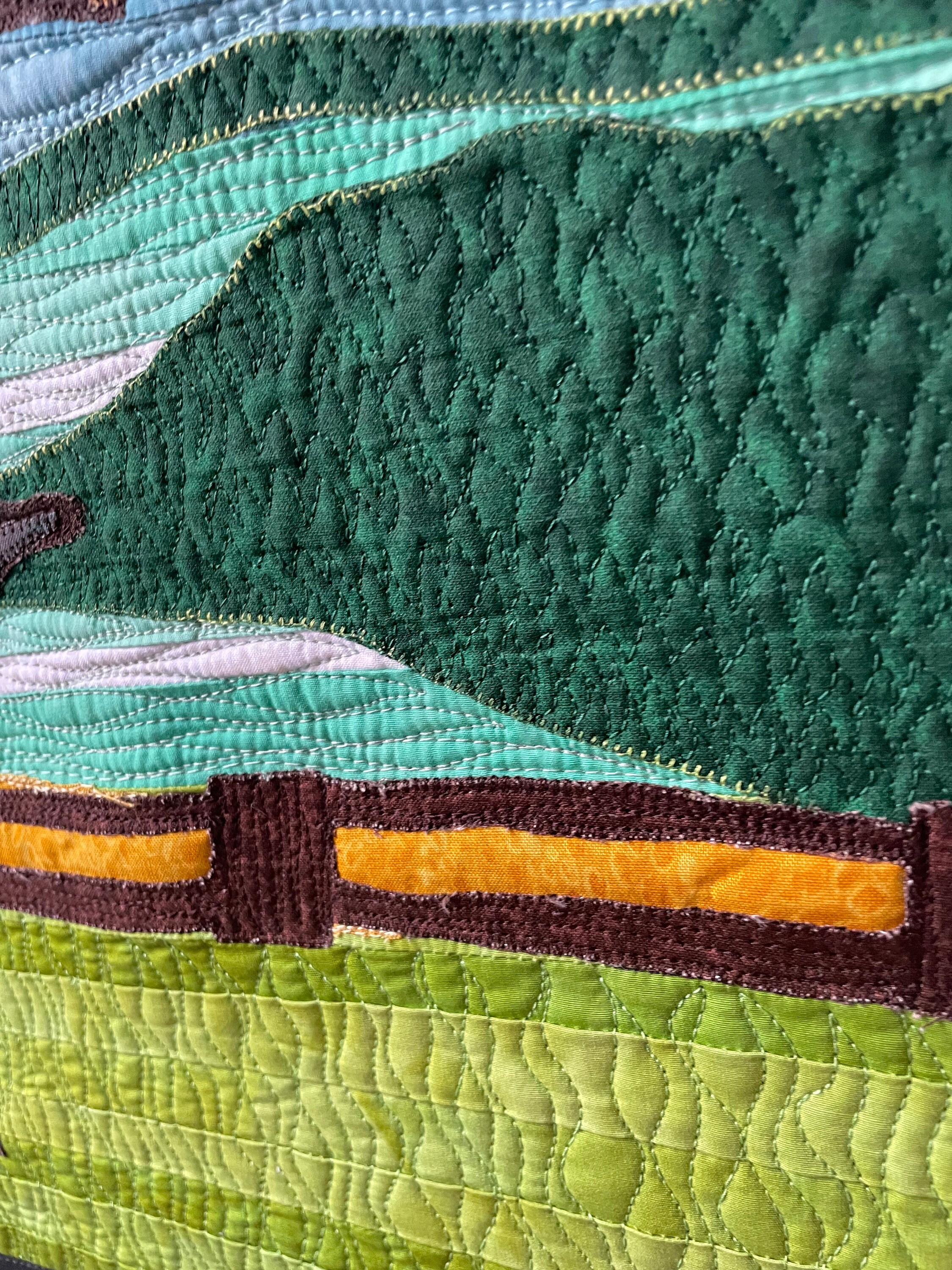 Handmade Tree Landscape Wall Quilt, Wall Art, Art Quilt, Landscape ...