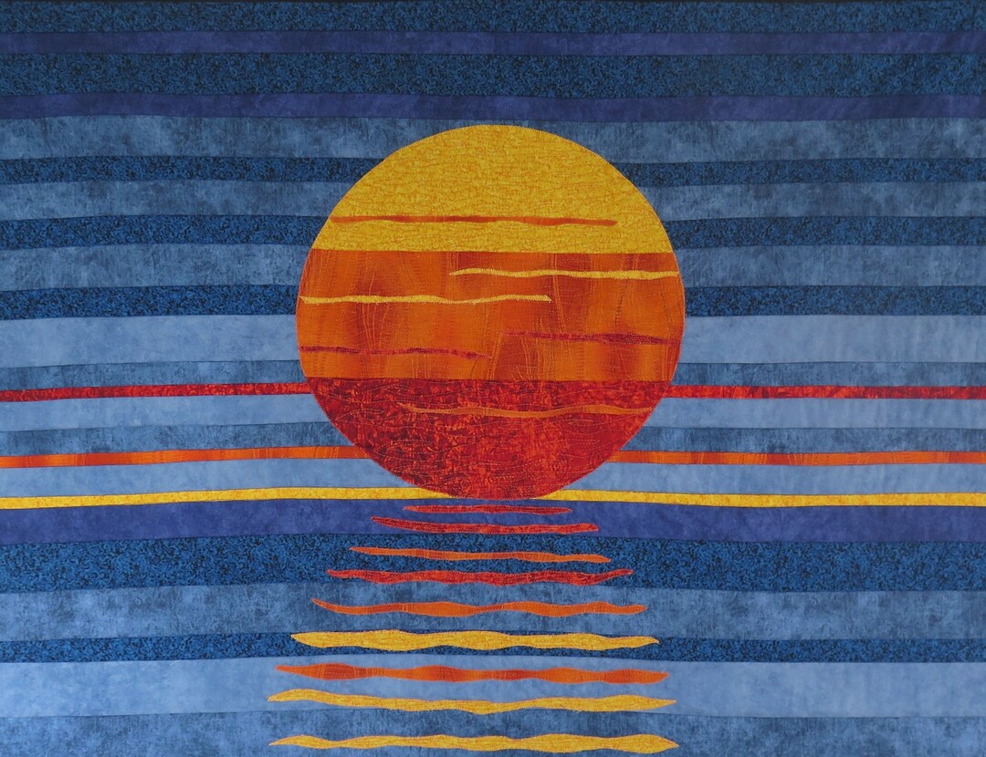 Sunset Ocean Art Quilt Pattern – Seascape Sewing (PDF Pattern) - Etsy