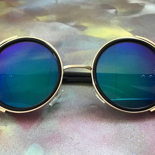 Sunglasses Retro Steampunk Gothic Vintage Round Unisex Etsy