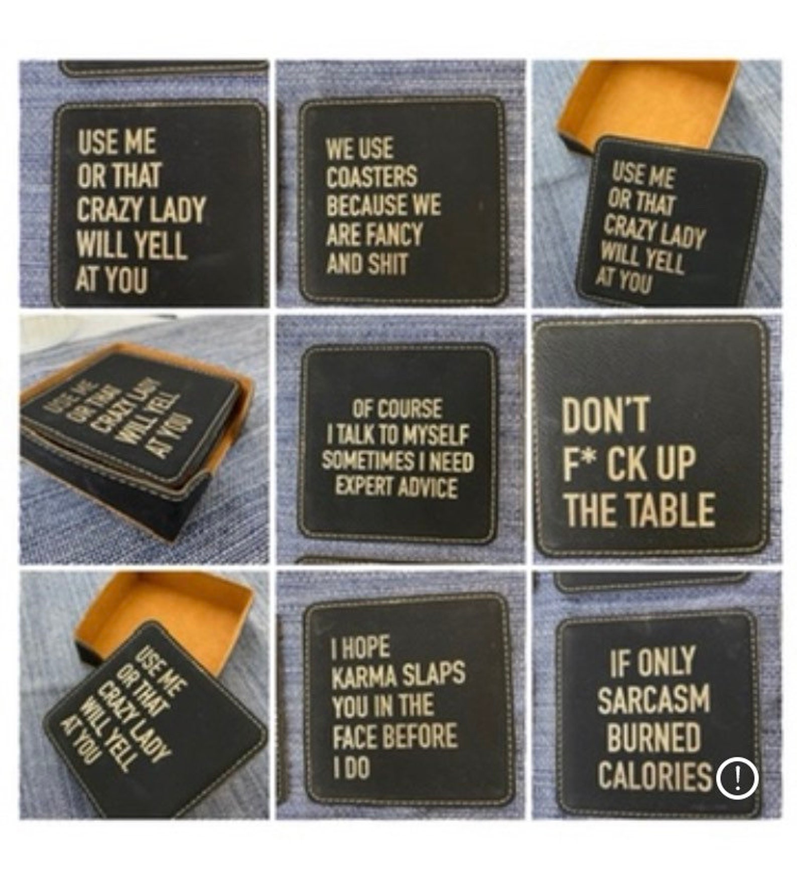 Printed Linen Coasters - Etsy