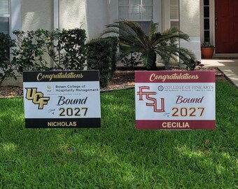Personalized College Bound Yard Sign College Logo Sign - Etsy