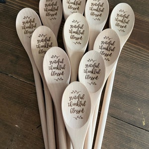 Customized Wooden Spoons, Laser Engraved Sayings for Bakers, Cooks ...