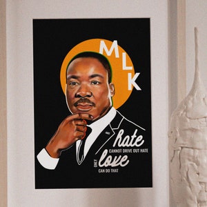 Martin Luther King Poster, Hate Cannot, Only Love Can Canvas, Martin ...