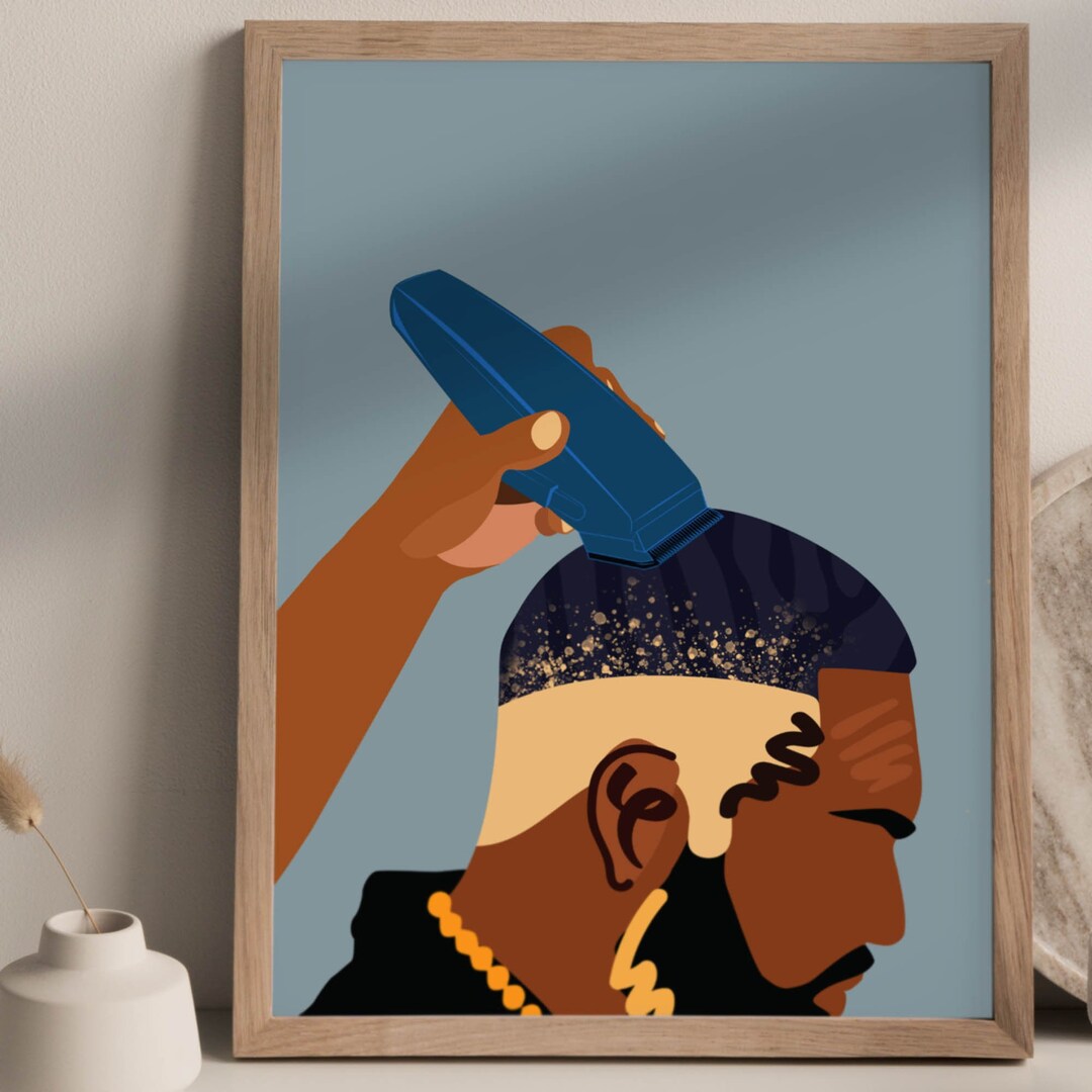 Abstract Man Portrait, Abstract Male Poster Print Face, Minimal Wall ...