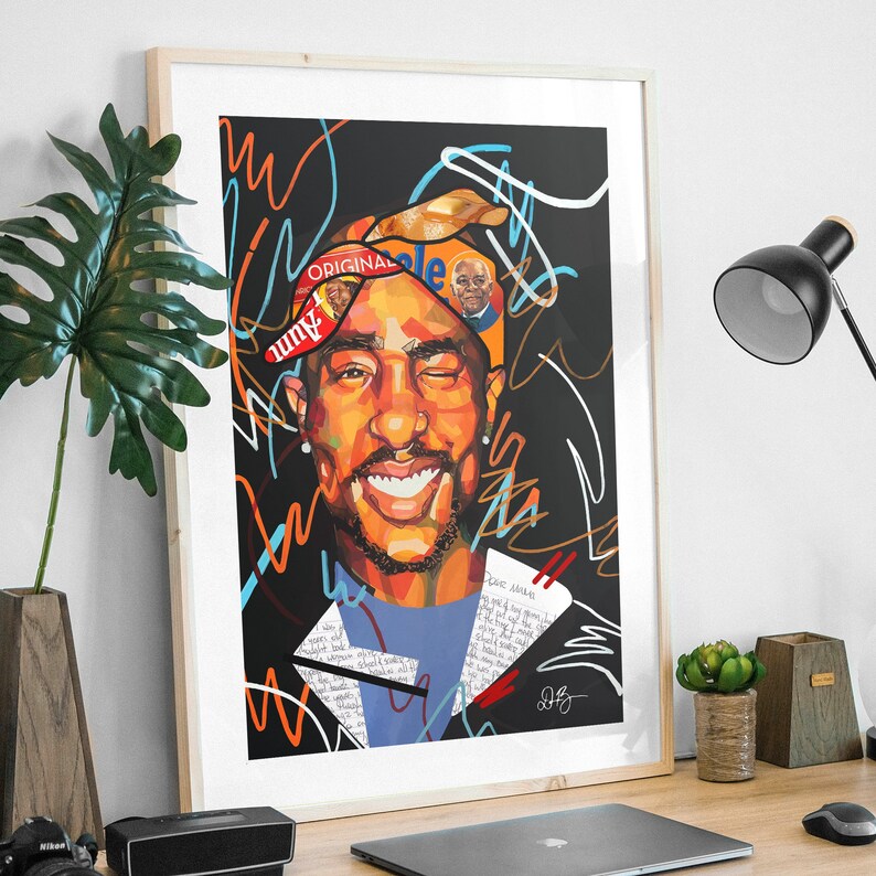 Tupac Shakur Art Print Poster Office Home Decor Hip Hop - Etsy