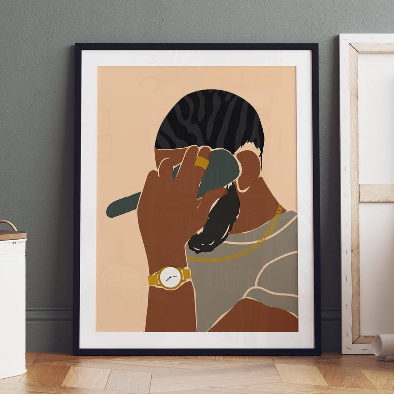 Abstract Man Portrait, Abstract Male Poster Print Face, Minimal Wall ...