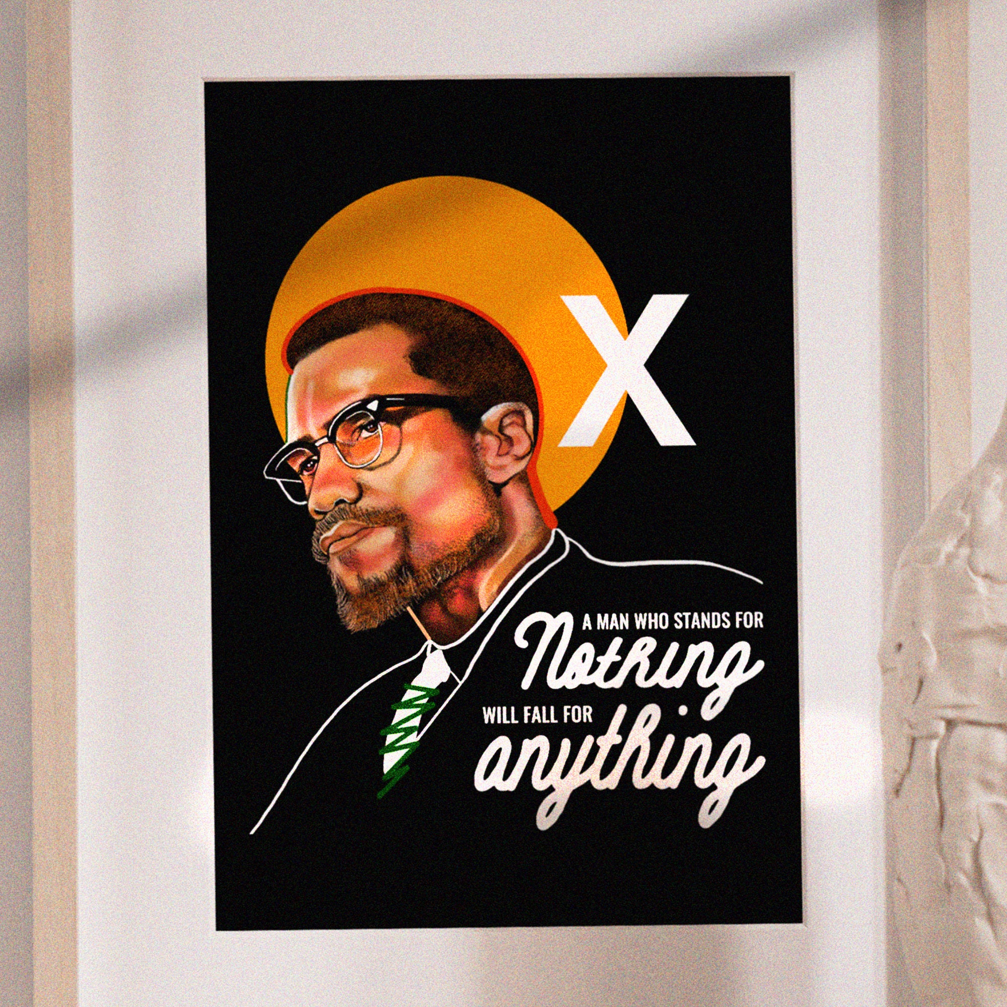 Malcolm X Limited Edition Print Digital Collage Black Art | Etsy