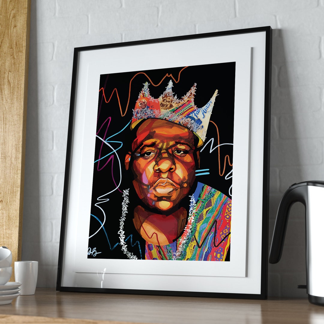 Biggie Smalls Art Print, Poster, Office Home Decor, Hip Hop Art, Rap ...