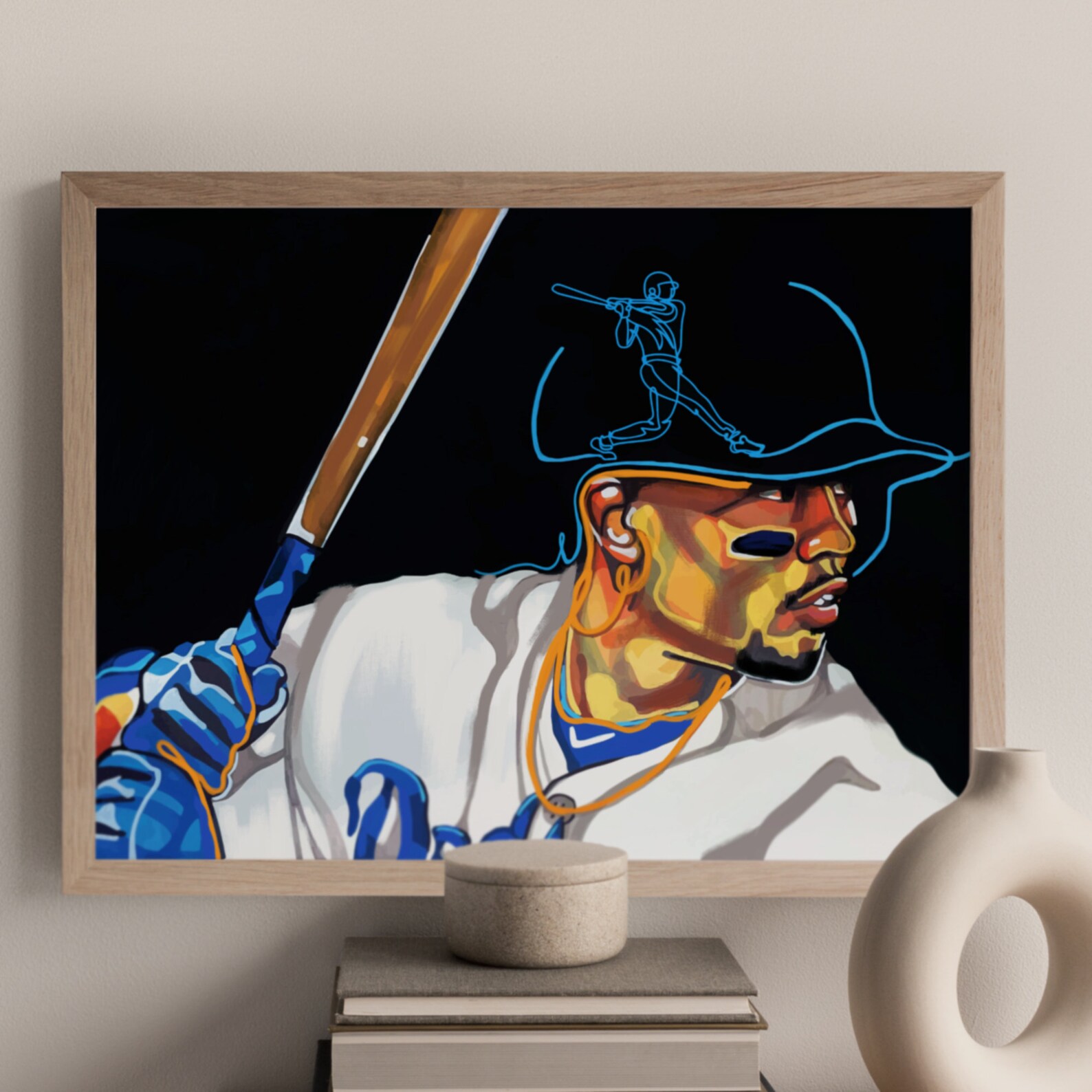 Mookie Betts Art Los Angeles Dodgers Stadium Baseball - Etsy