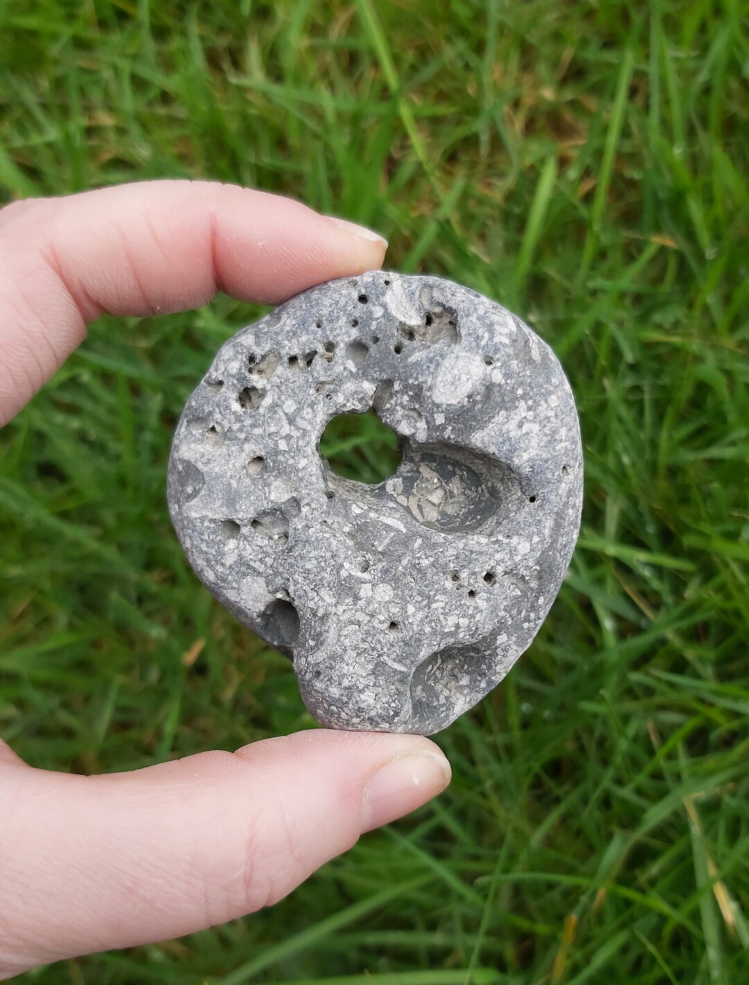 Irish Hag Stone, Holey Stone, Adder Stone, Odin Stone, Witch Stone ...