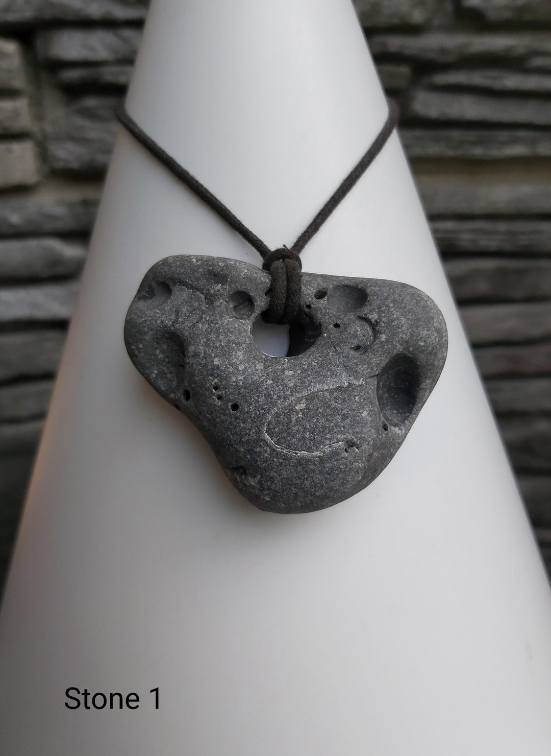 1-9 larger Irish Hag Stone Necklaces, Holey Stone, Adder Stone, Odin ...