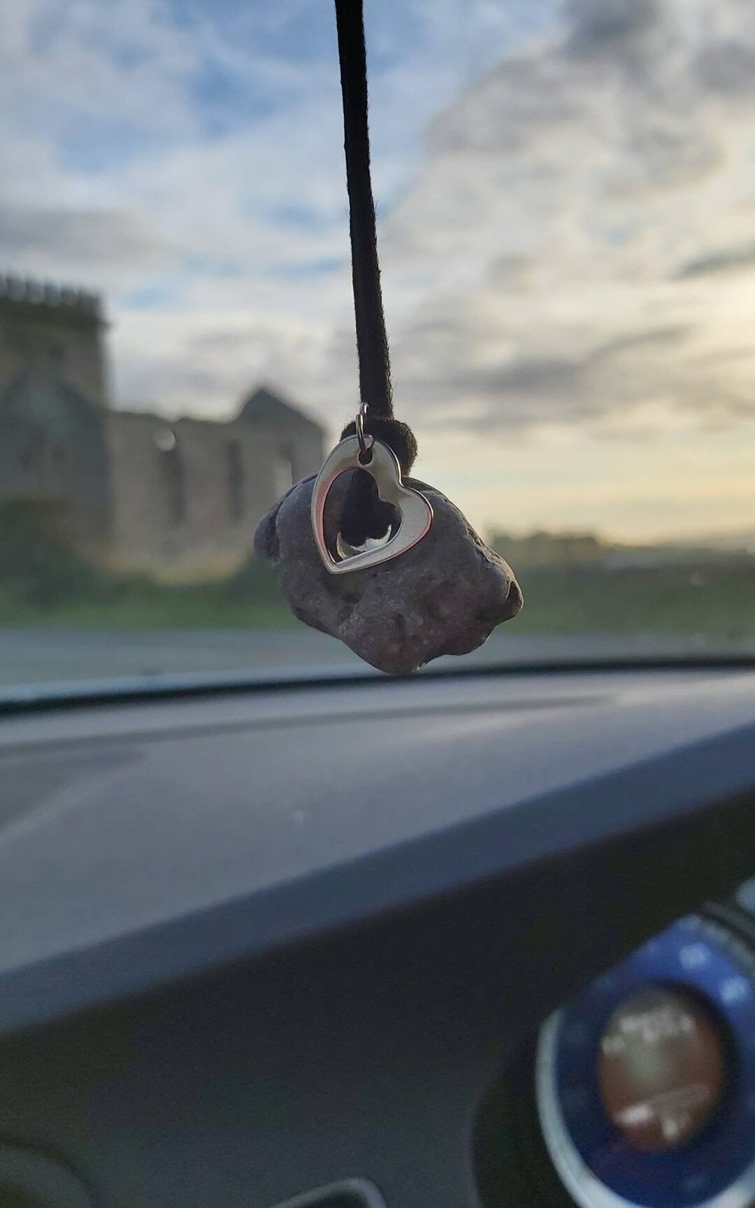 Hag Stone Car Charm, Rear View Mirror Charm, Rearview Mirror ...