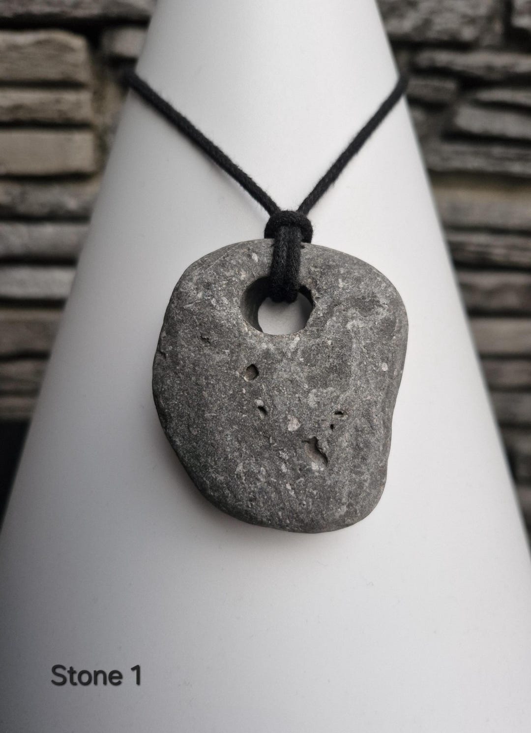 1-9 (larger) Irish Hag Stone Necklaces, Holey Stone, Adder Stone, Odin ...