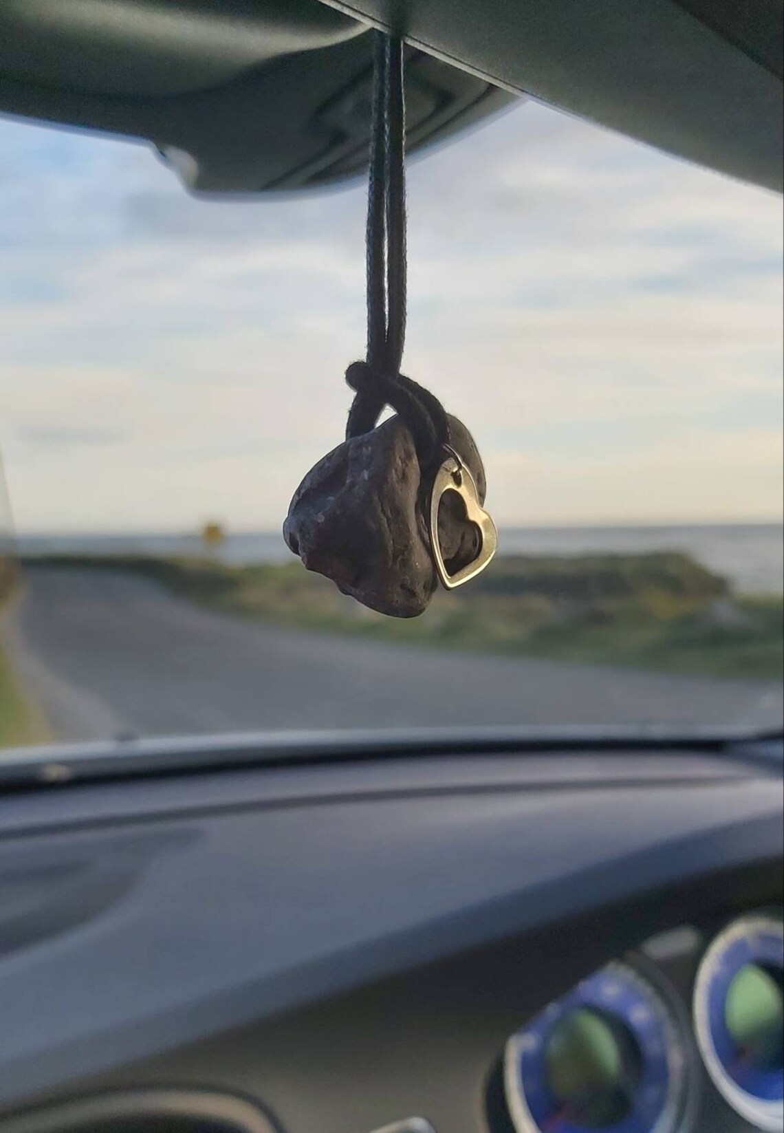 Hag Stone Car Charm Rear View Mirror Charm Rearview Mirror | Etsy