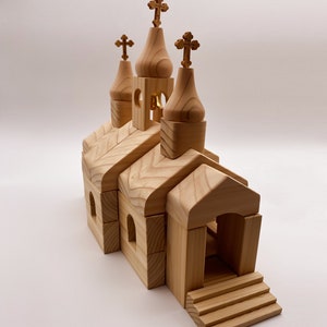 Orthodox Church Wooden Block Building Set. Handmade Educational Toy. - Etsy