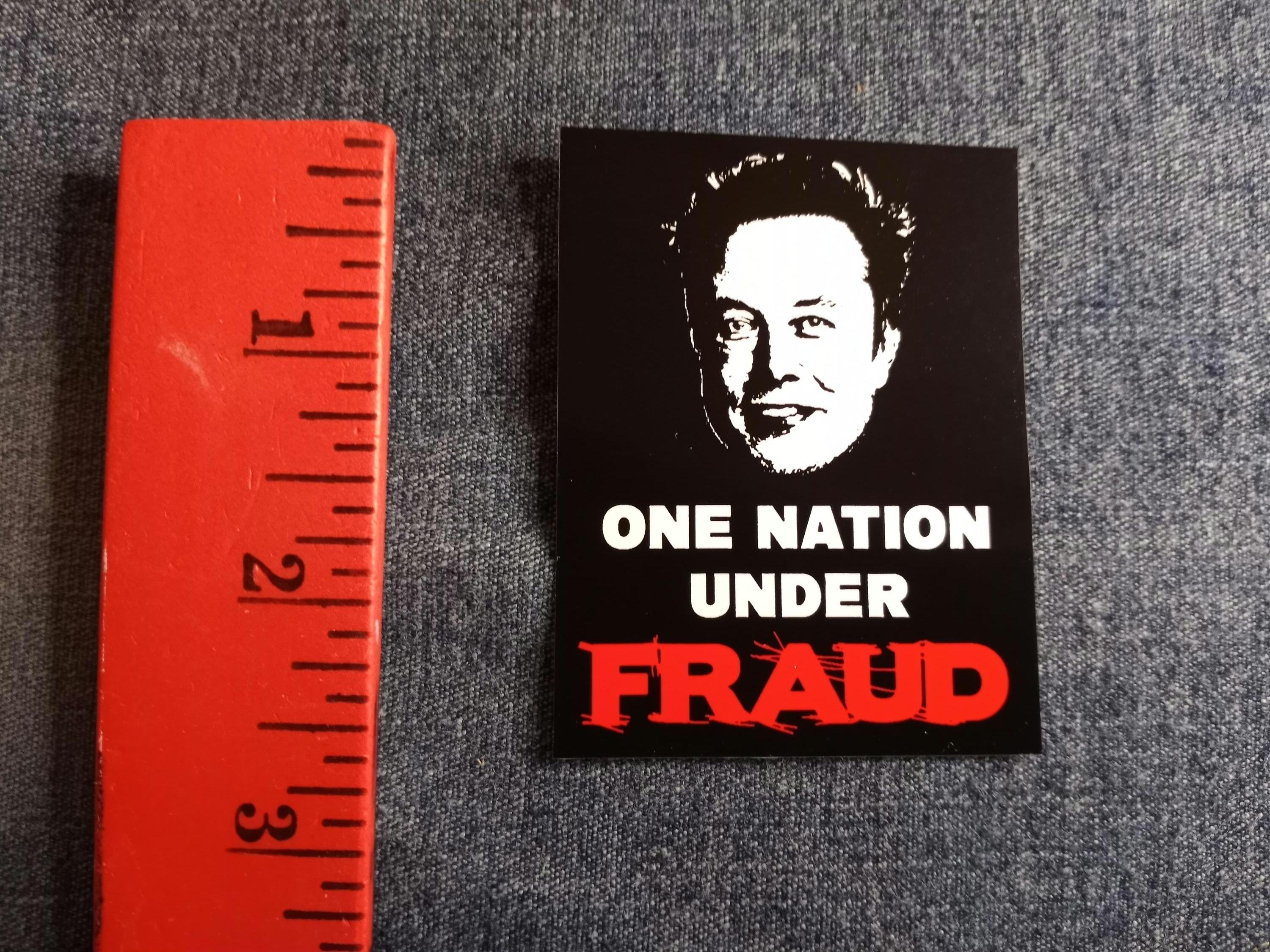 One Nation Under Fraud Sticker, Resistance Bumper Stickers (5-pack) - Etsy