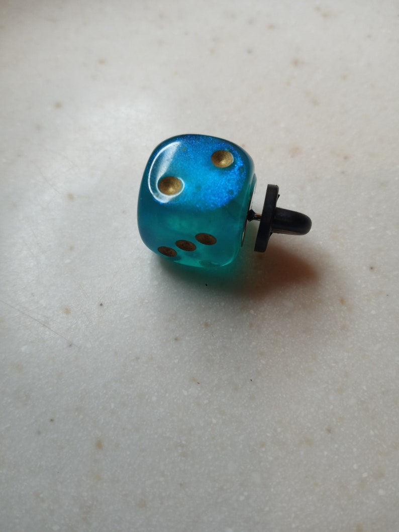 Transparent Blue Dice Pin,blue Dice Pin,elegant Dice Pin,dice Pin,games ...