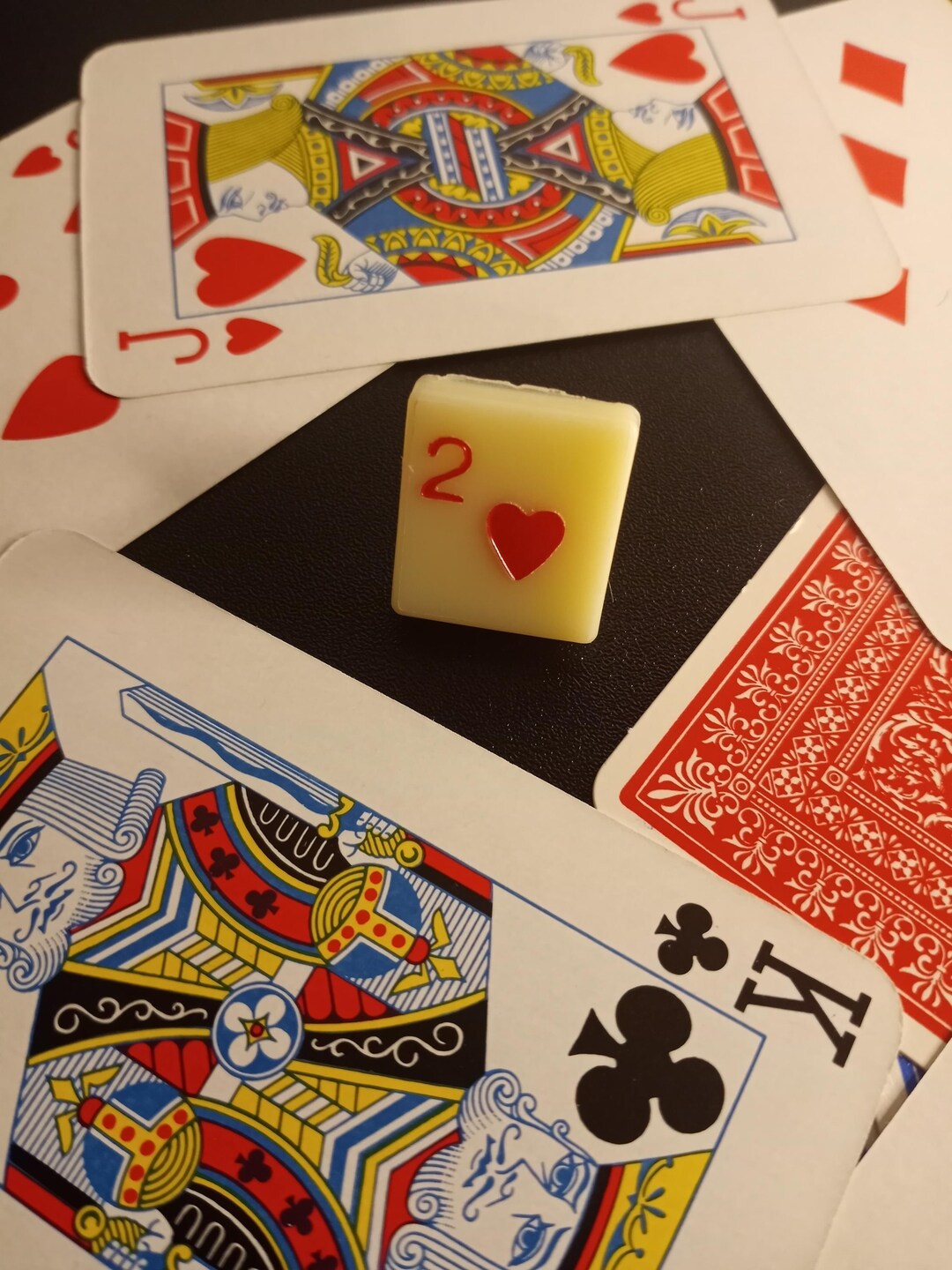 Two of Hearts Pin,card Pin,playing Card Pin,ginnykub Pin,hearts Pin ...