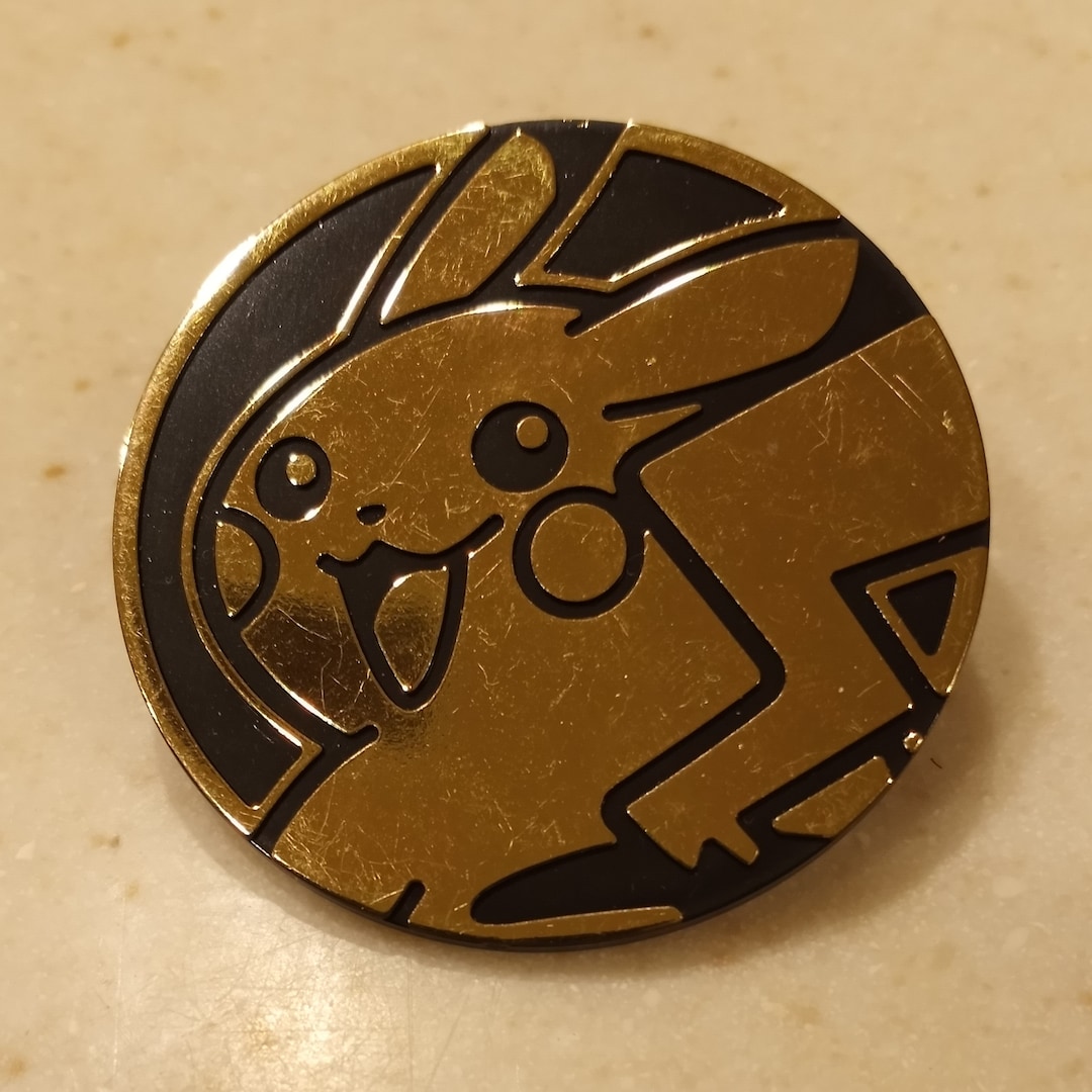 Jumbo Pikkachu Pokepin,pikkachu,jumbo Pin,upcycled Coin,upcycled Coin ...