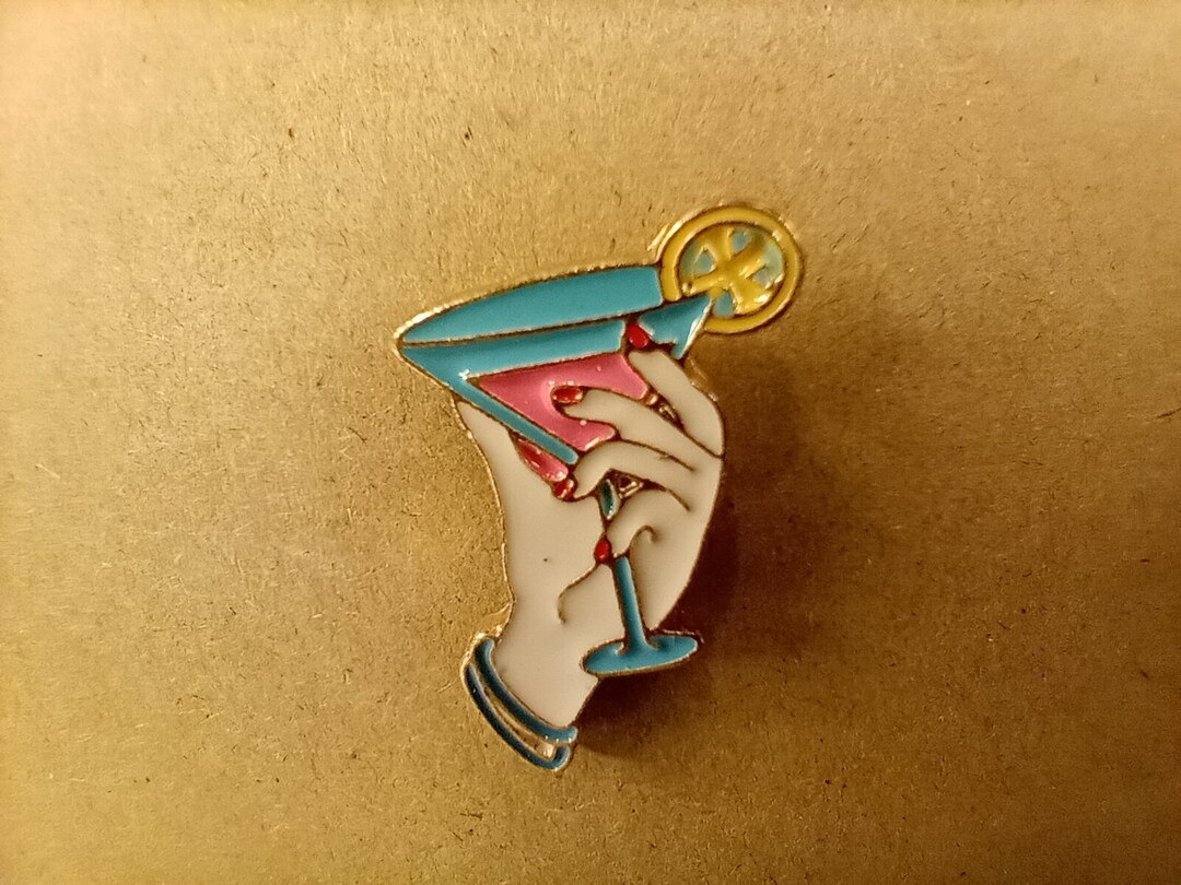 Vaporwave Martini Pin,vaporwave Pin,vaporwave,80s Pin,90s Pin,retro Pin ...