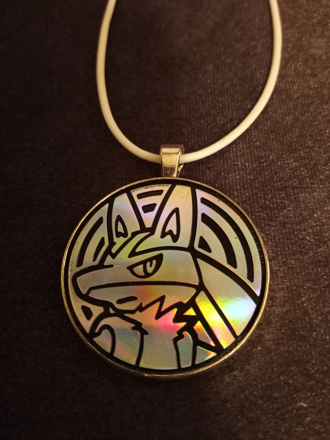 LUCARIO Necklace,upcycled Coin Necklace,upcycled Character Necklace ...