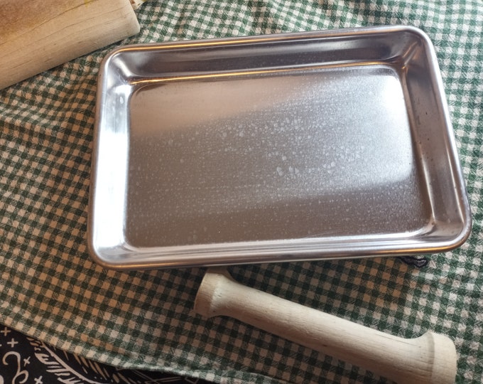 Vintage Anodized Aluminum Cake Bar Baking Pan Rectangular Mirro Aqua ...