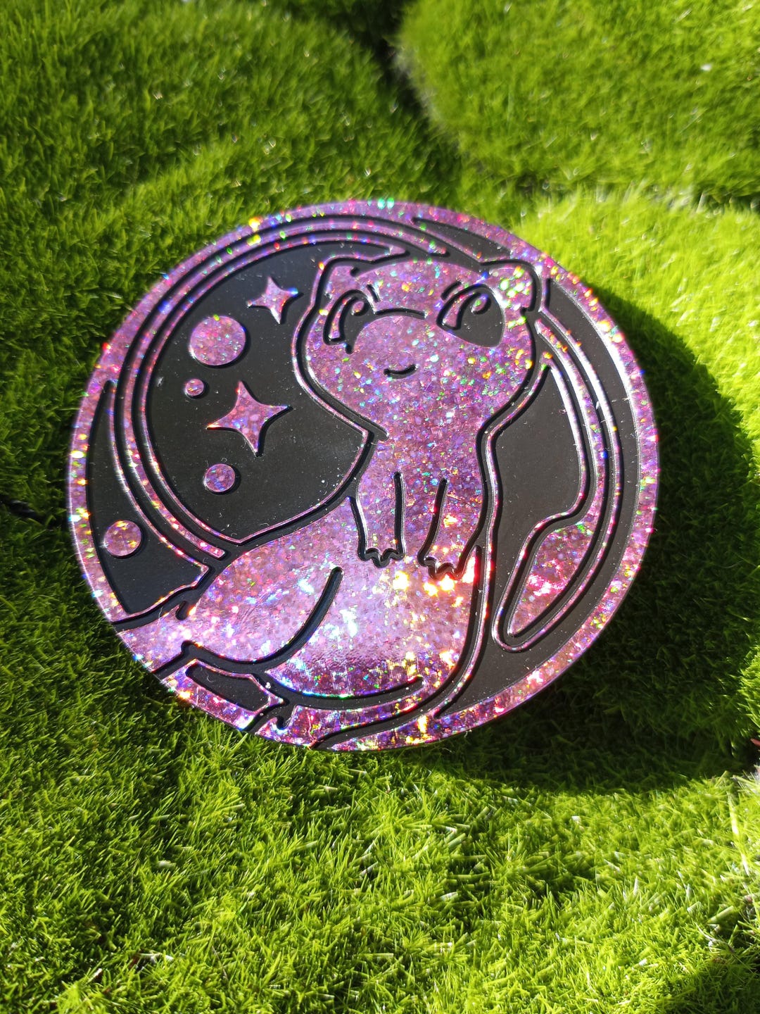 Jumbo Mew Pokepin,kitty,jumbo Pin,upcycled Coin,upcycled Coin Pin ...