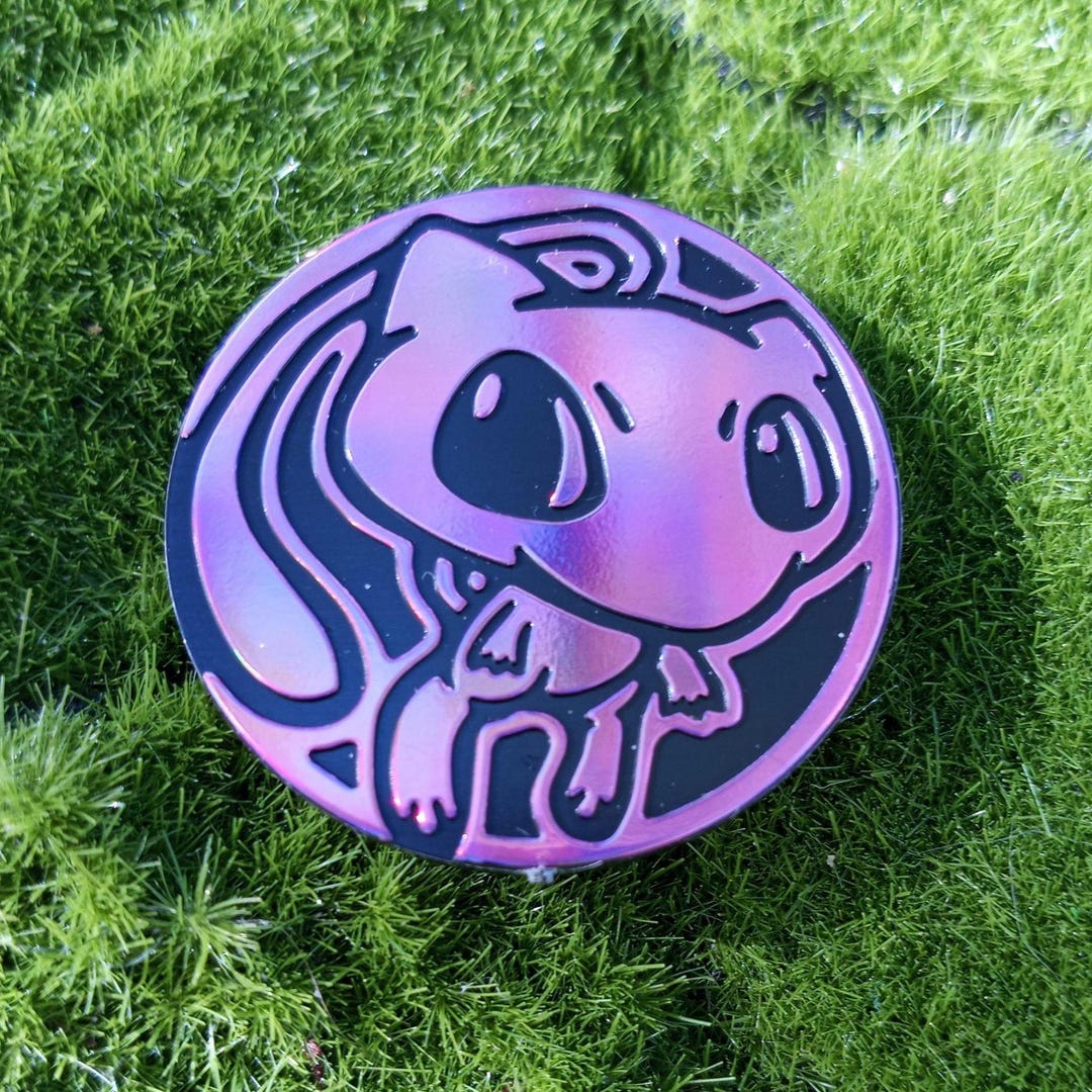 Mew Pin,cat,token,upcycled Coin,upcycled Coin Pin,pokepin,furry,furries ...