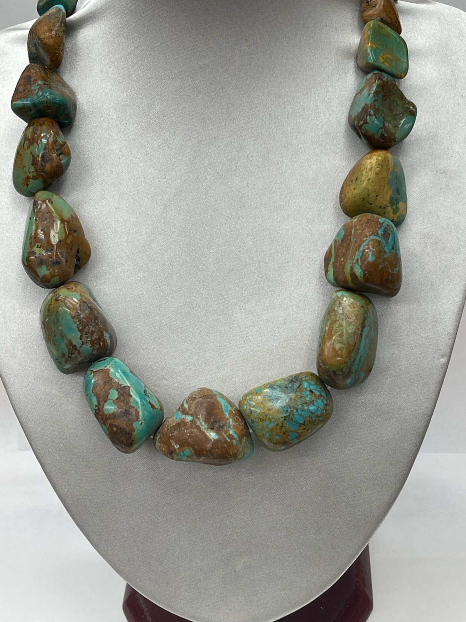 Genuine Chunky Turquoise Necklace - Etsy