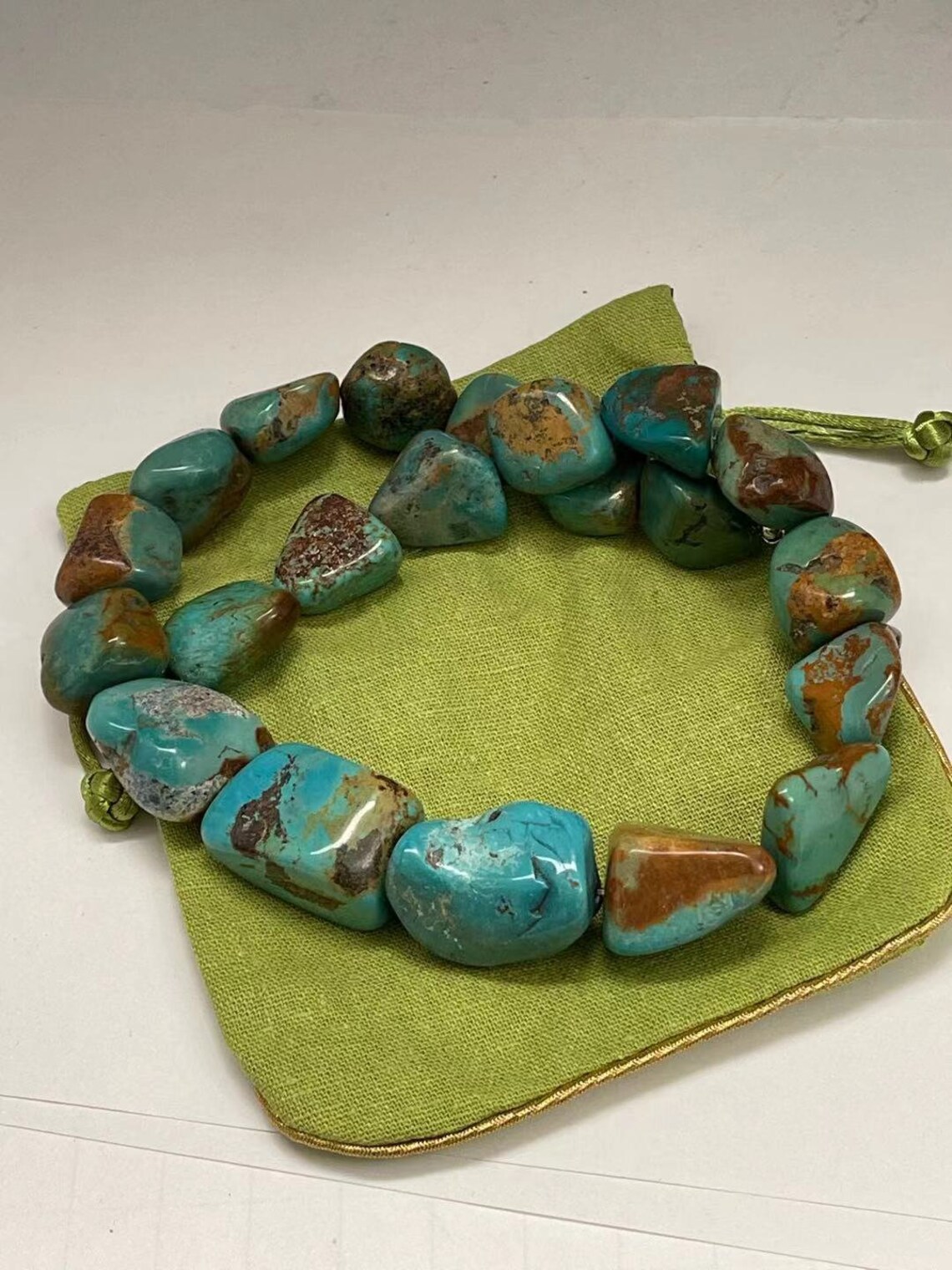 Genuine Chunky Turquoise Necklace | Etsy