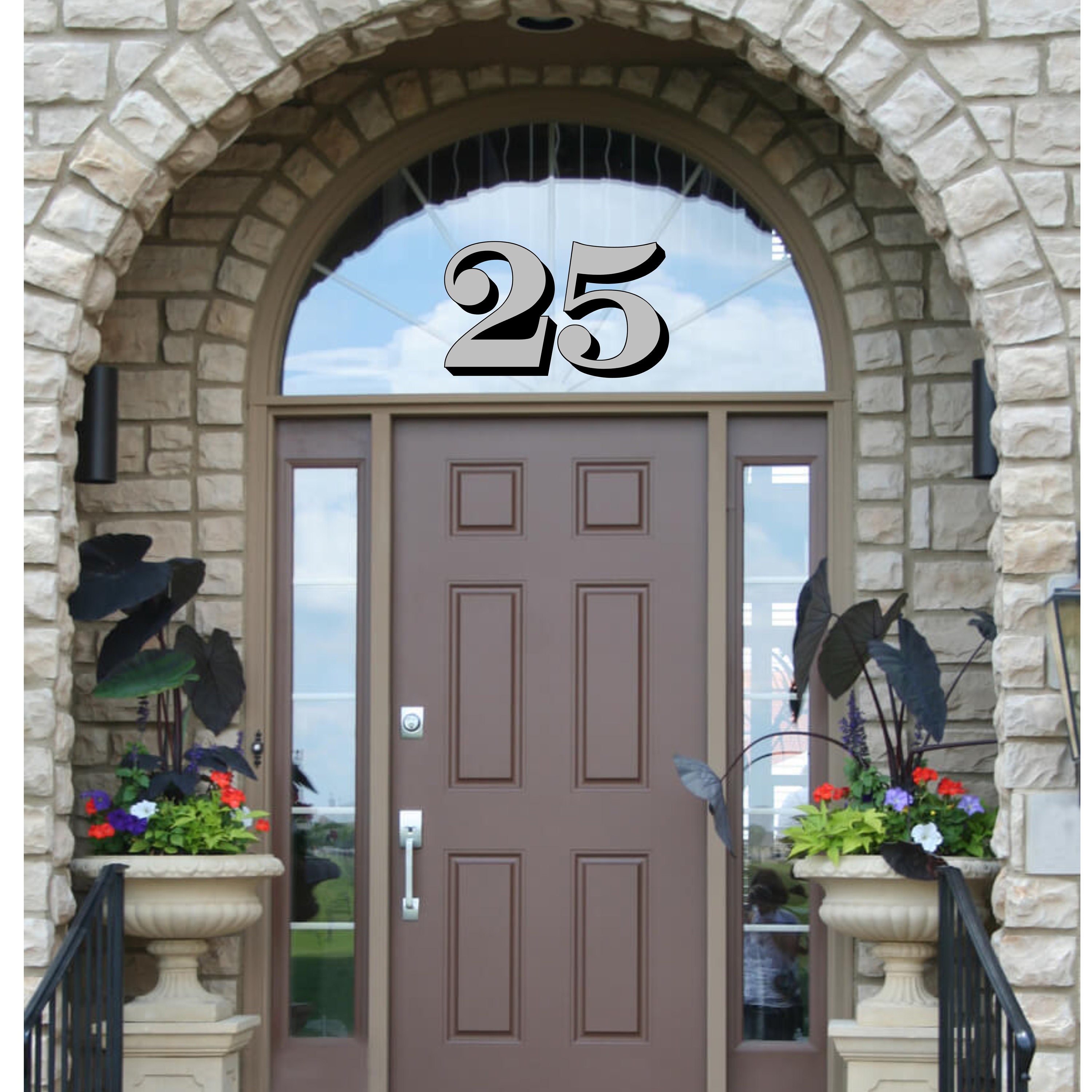 6 Gold Fanlight Transom House Door Number, Victorian Style House ...