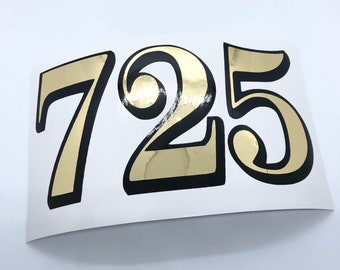 Transom House Number Decal | Etsy