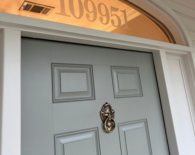 Premium Elegant White Fanlight Door Number, Transom White House Number ...