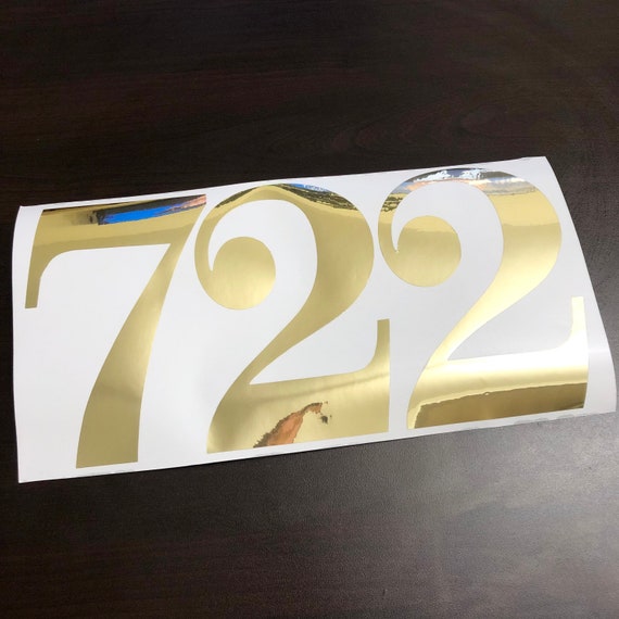 5 Gold Leaf Fanlight Door Numbers Front Door Number Decal | Etsy