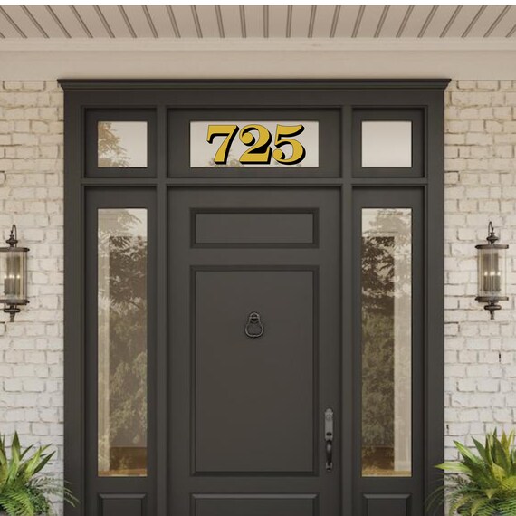 6 Gold Fanlight Transom House Door Number Victorian | Etsy